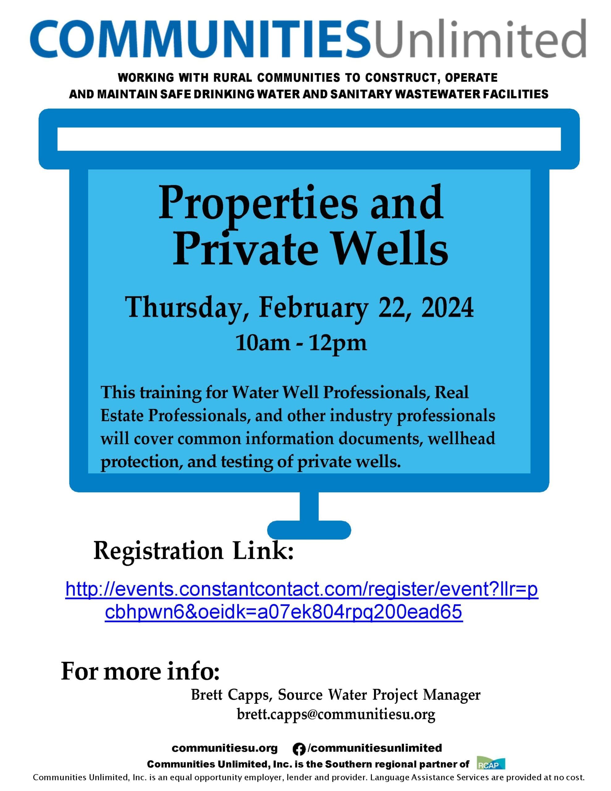 Properties and Private Wells - Communities Unlimited